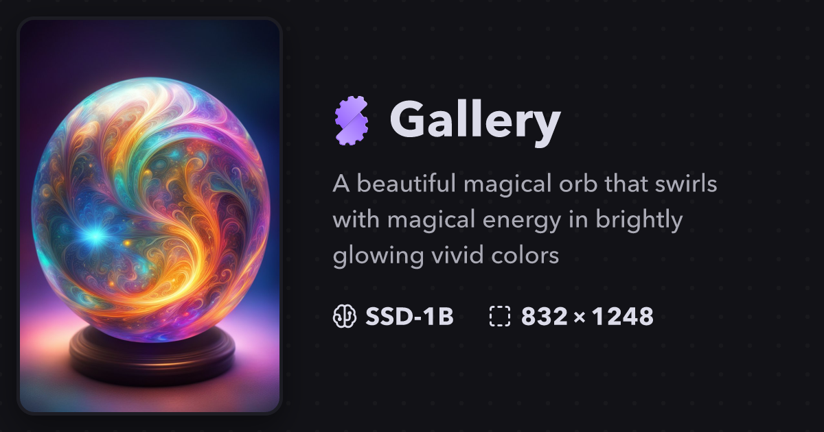 "A beautiful magical orb that swirls w..." | Gallery | Stablecog