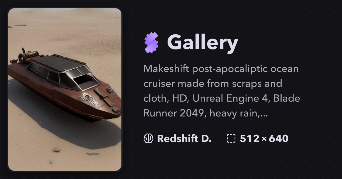 "Makeshift post-apocaliptic ocean crui..." | Gallery | Stablecog