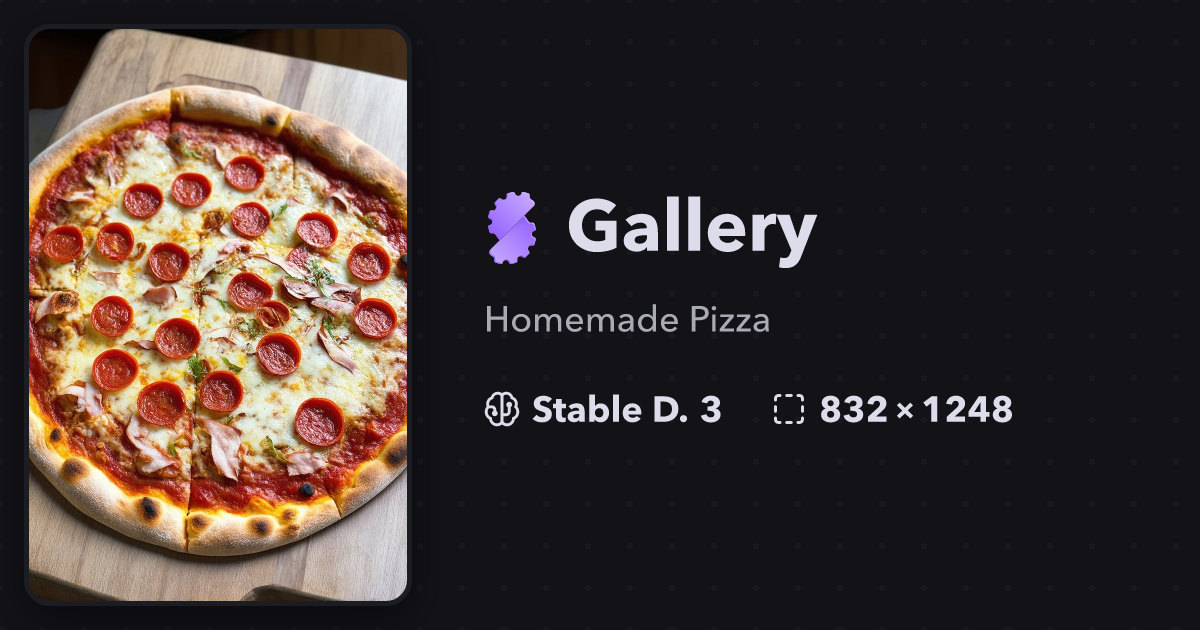 "Homemade Pizza" | Gallery | Stablecog