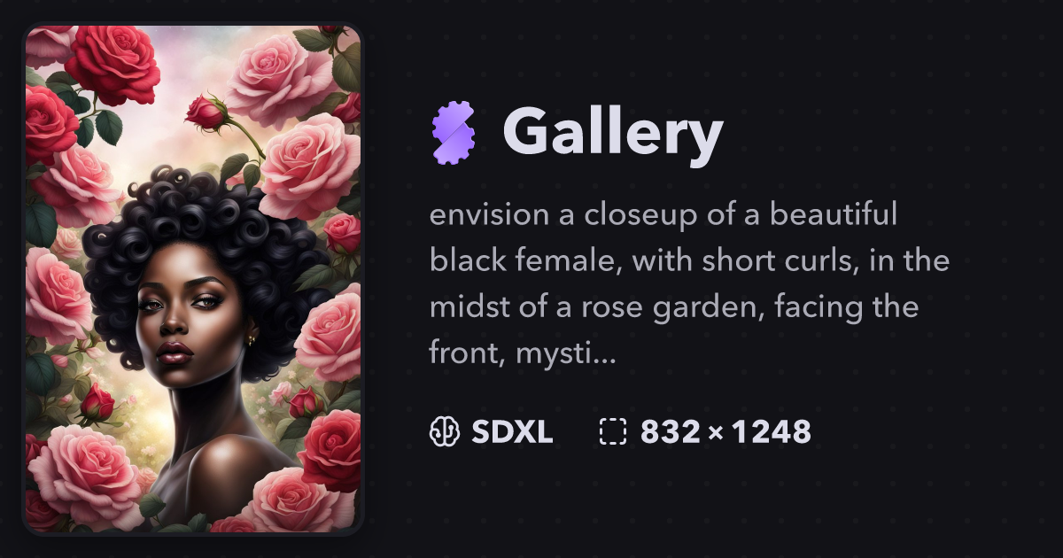 "envision a closeup of a beautiful bla..." | Gallery | Stablecog