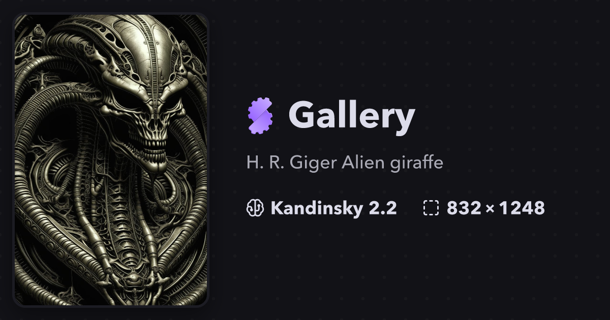 "H. R. Giger Alien giraffe" | Gallery | Stablecog