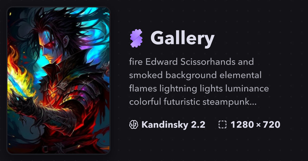 "fire Edward Scissorhands and smoked b..." | Gallery | Stablecog