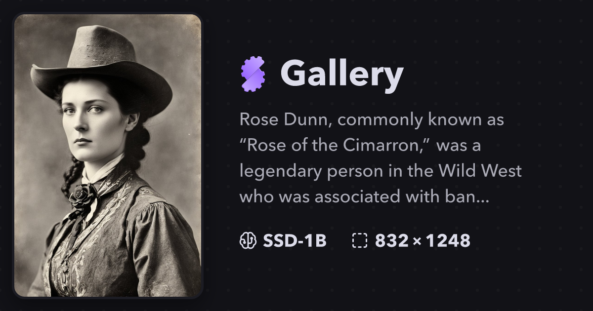 "Rose Dunn, commonly known as “Rose of..." | Gallery | Stablecog