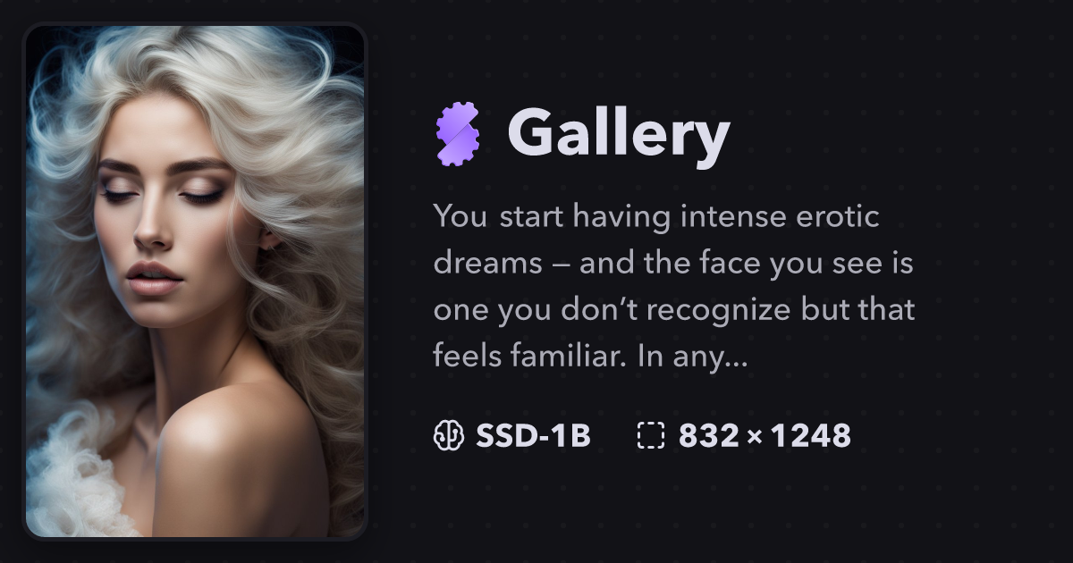 "You start having intense erotic dream..." | Gallery | Stablecog