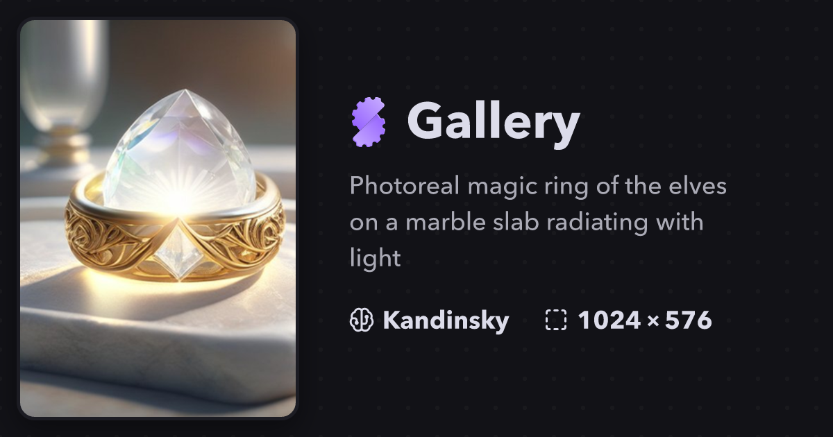 "Photoreal magic ring of the elves on ..." | Gallery | Stablecog
