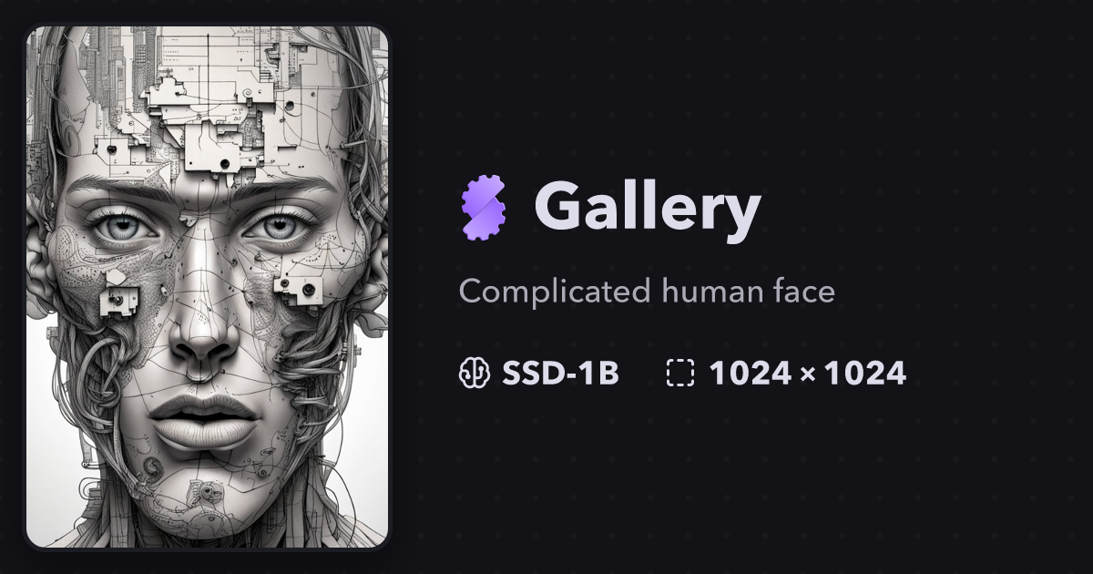 "Complicated human face" | Gallery | Stablecog
