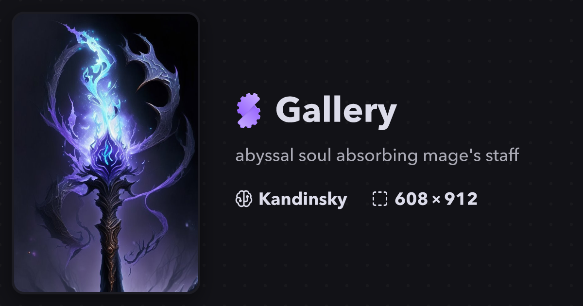 "abyssal soul absorbing mage's staff" | Gallery | Stablecog