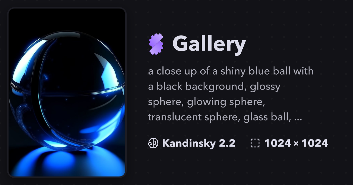 "a close up of a shiny blue ball with ..." | Gallery | Stablecog