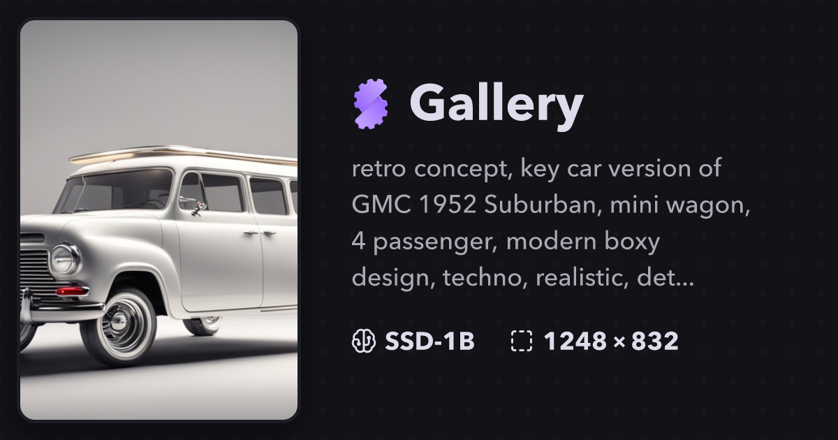"retro concept, key car version of GMC..." | Gallery | Stablecog