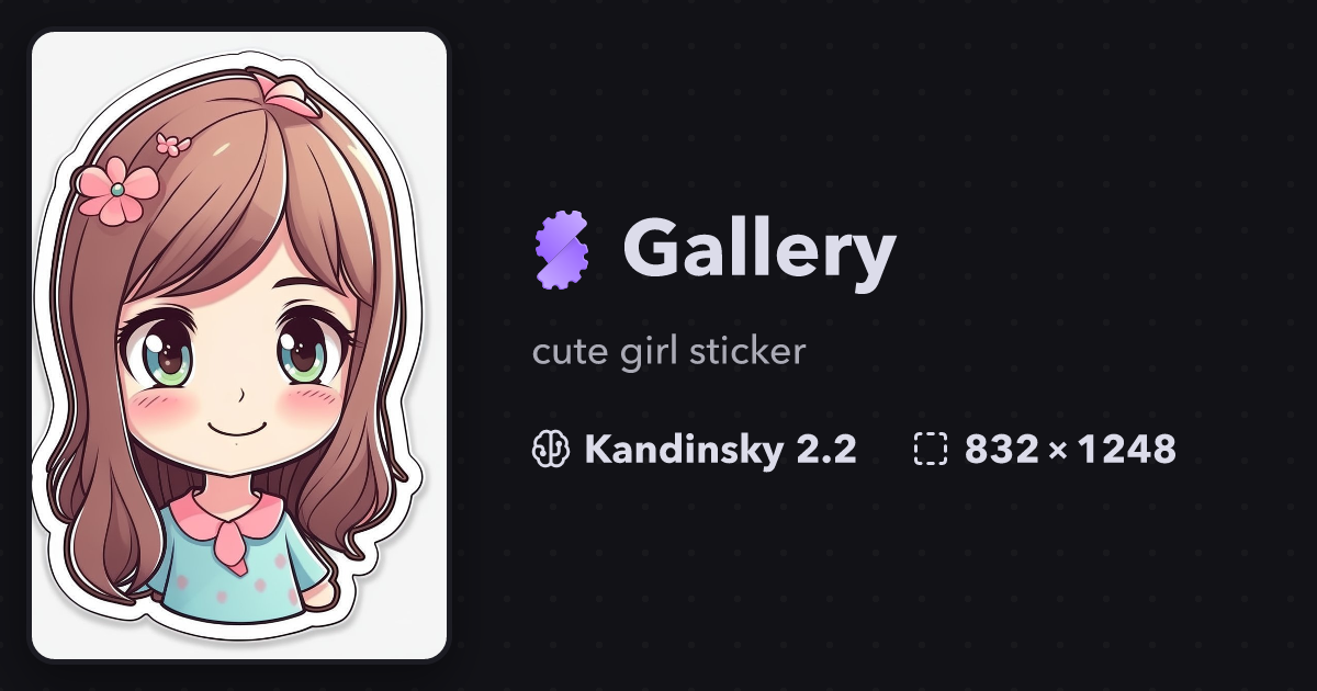 "cute girl sticker" | Gallery | Stablecog