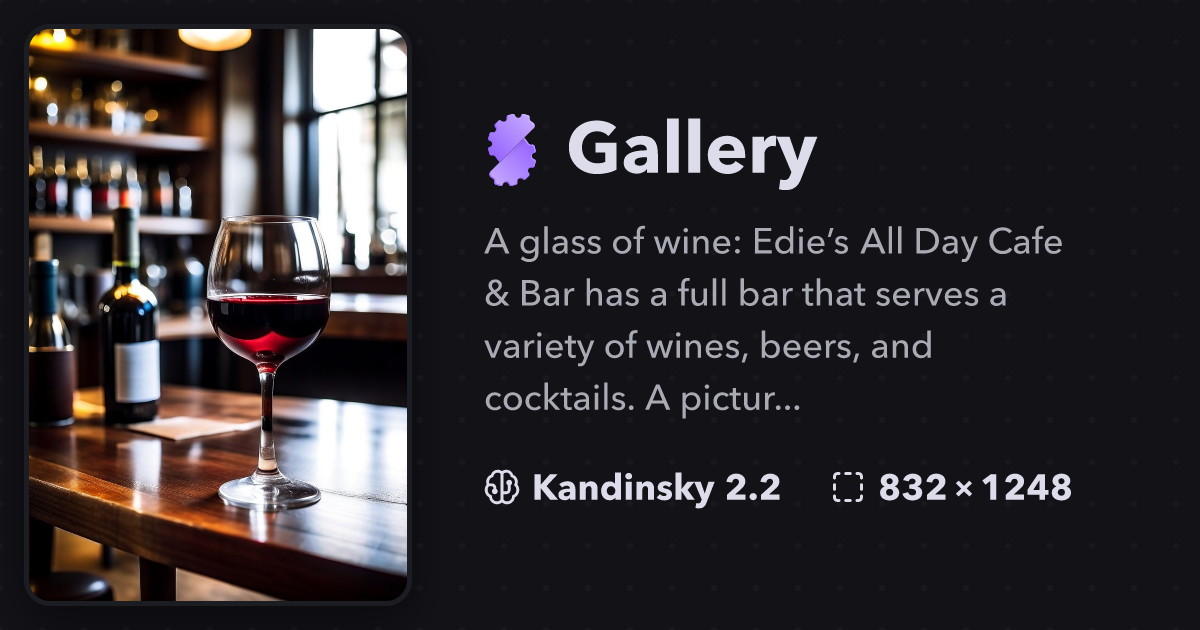 "A glass of wine: Edie’s All Day Cafe ..." | Gallery | Stablecog