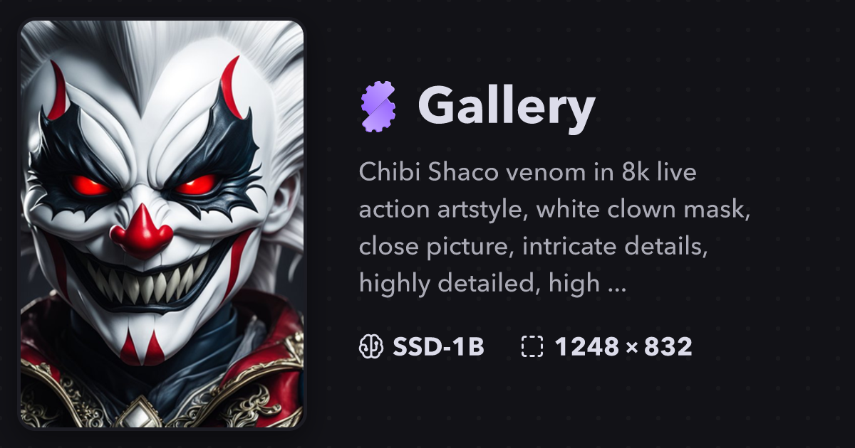 "Chibi Shaco venom in 8k live action arts..." | Gallery | Stablecog