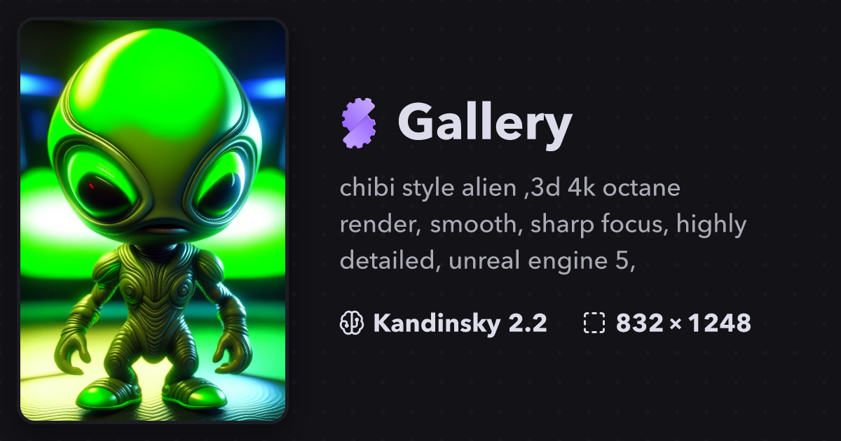 "chibi style alien ,3d 4k octane rende..." | Gallery | Stablecog