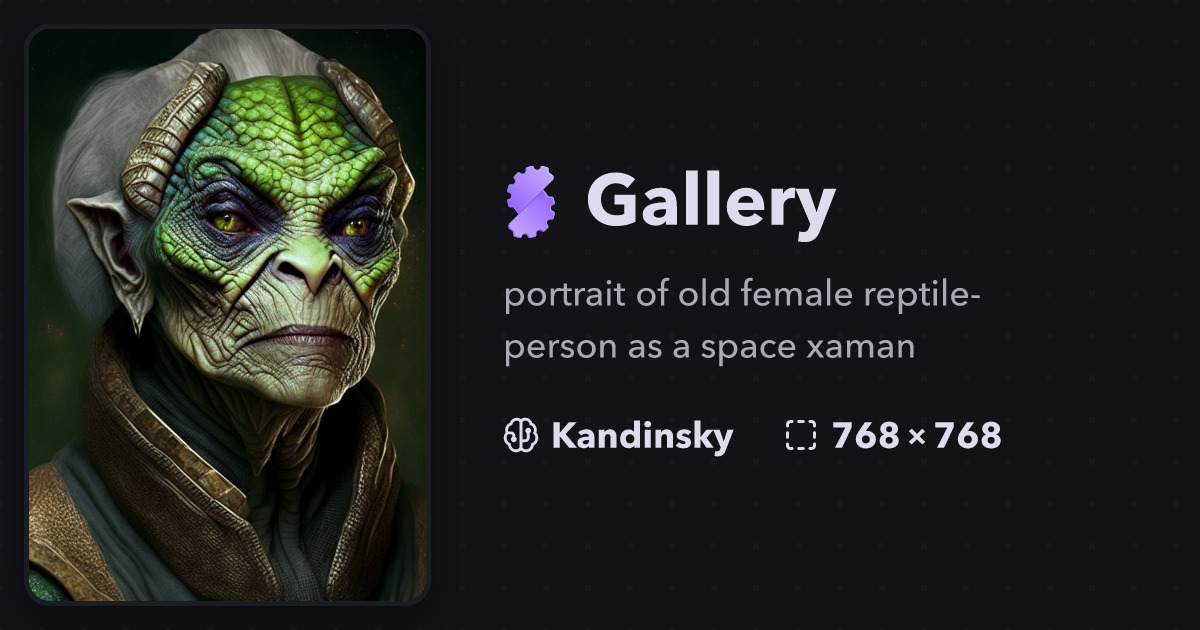 "portrait of old female reptile-person..." | Gallery | Stablecog