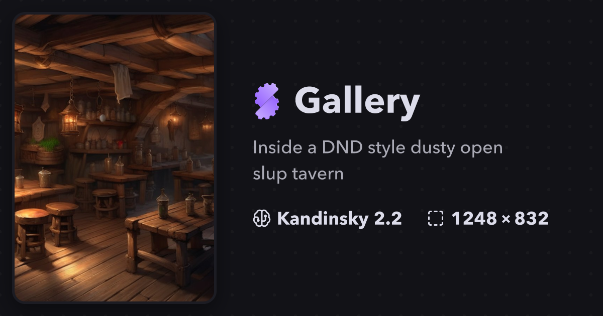 "Inside a DND style dusty open slup ta..." | Gallery | Stablecog