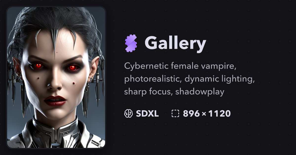 "Cybernetic female vampire, photorealisti..." | Gallery | Stablecog