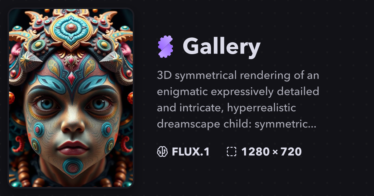 "3D symmetrical rendering of an enigma..." | Gallery | Stablecog
