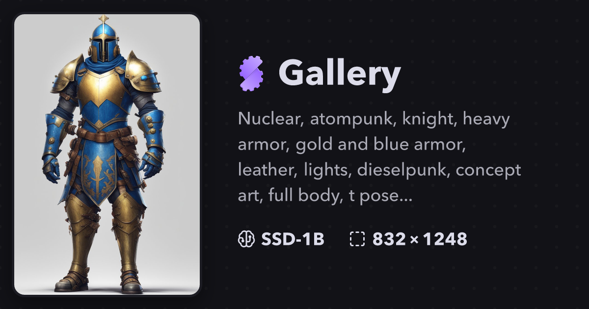 "Nuclear, atompunk, knight, heavy armor, ..." | Gallery | Stablecog