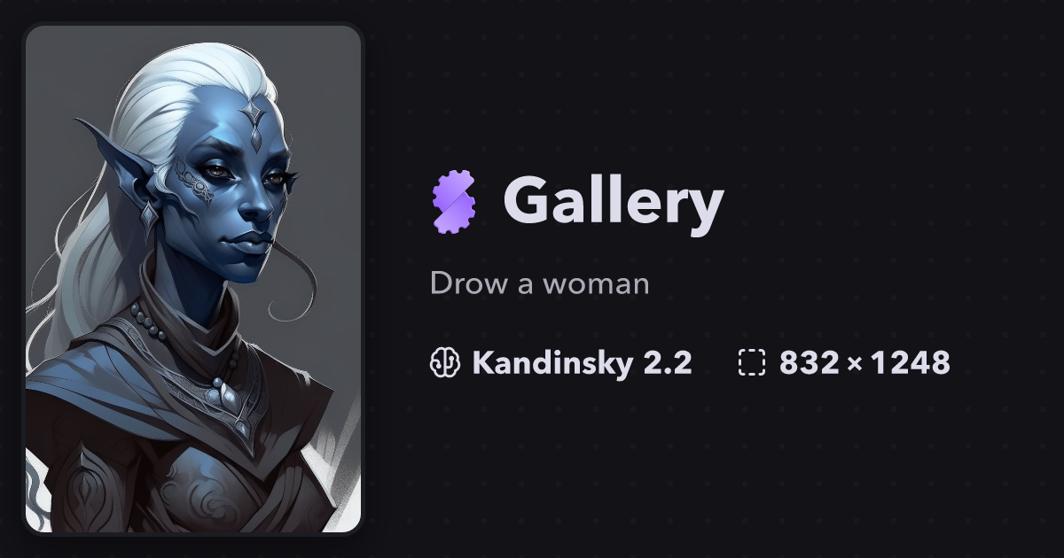 "Drow a woman" | Gallery | Stablecog
