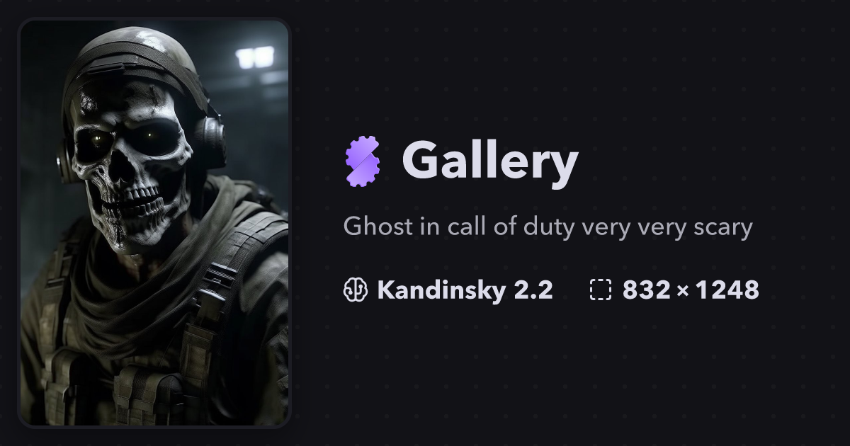 "Ghost in call of duty very very scary" | Gallery | Stablecog