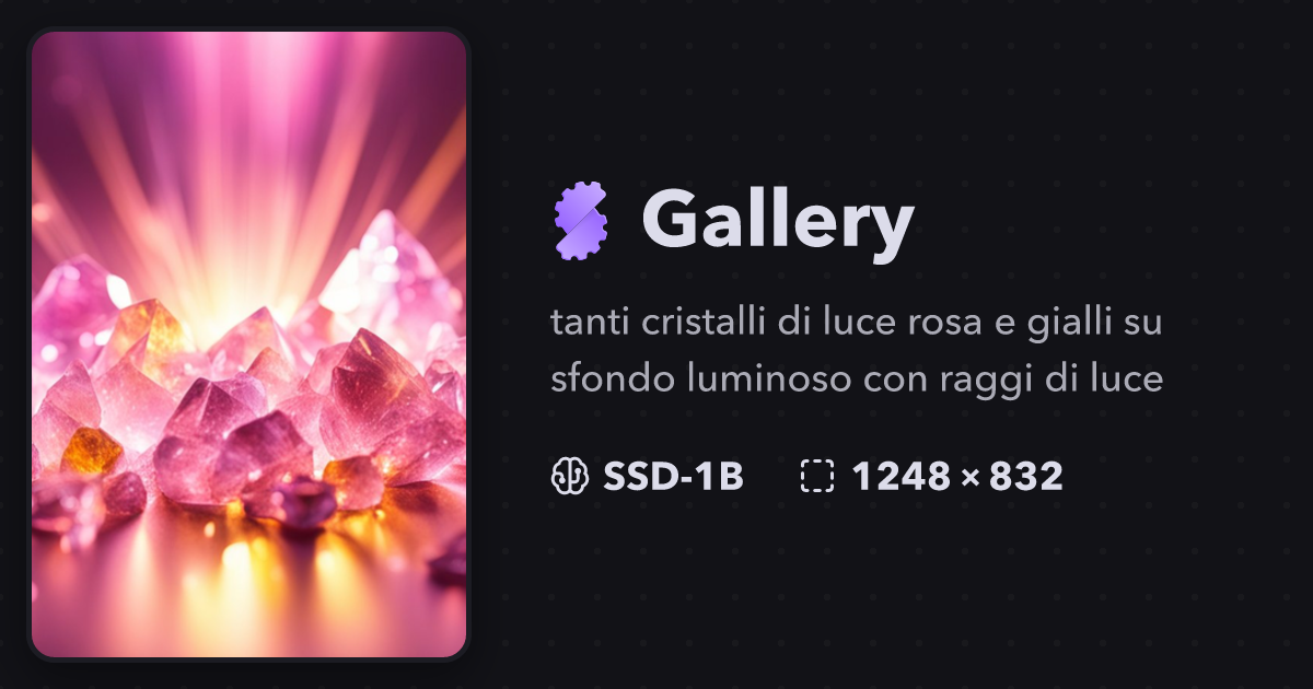 "tanti cristalli di luce rosa e gialli..." | Gallery | Stablecog