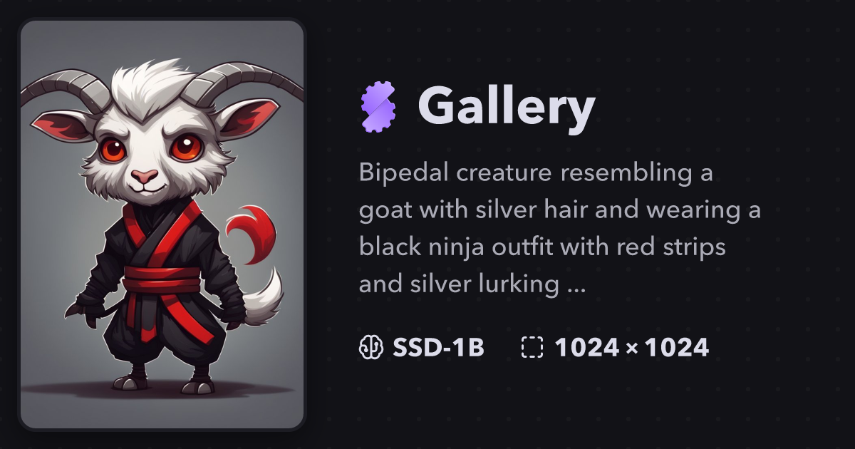 "Bipedal creature resembling a goat wi..." | Gallery | Stablecog