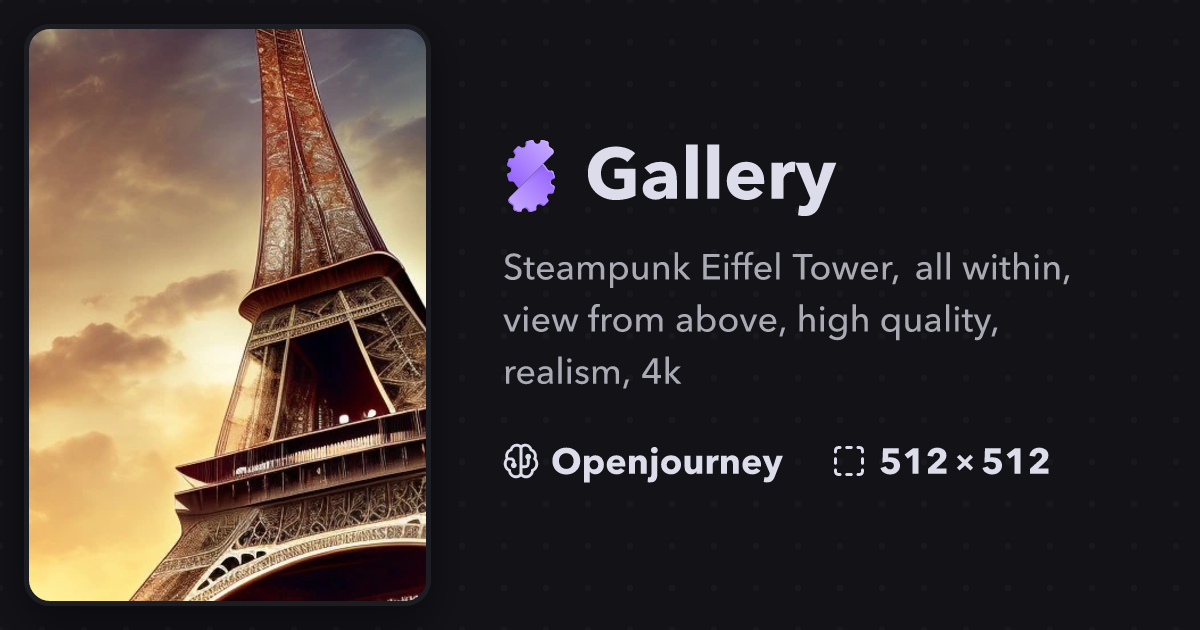 "Steampunk Eiffel Tower, all within, v..." | Gallery | Stablecog