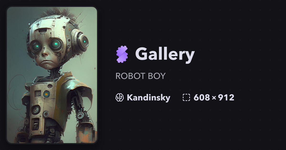 "ROBOT BOY" | Gallery | Stablecog