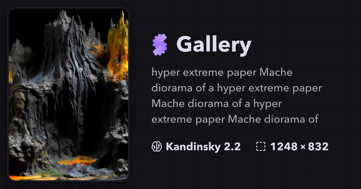 Hyper extreme paper Mache diorama of a hyper extre... | Gallery