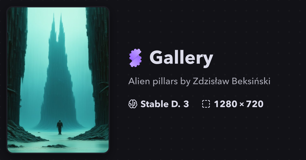 "Alien pillars by Zdzisław Beksiński" | Gallery | Stablecog