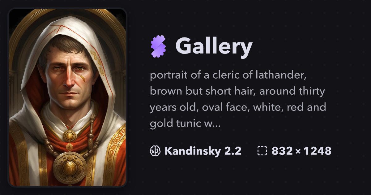 "portrait of a cleric of lathander, br..." | Gallery | Stablecog