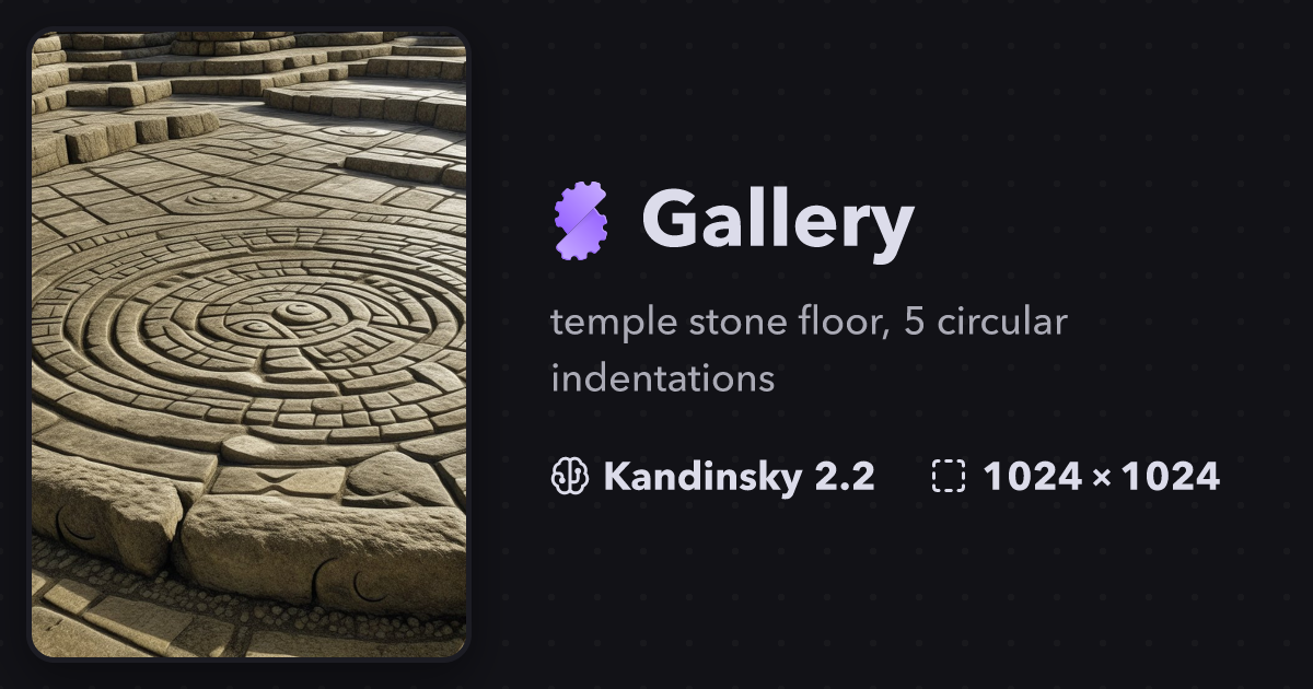 "temple stone floor, 5 circular indent..." | Gallery | Stablecog