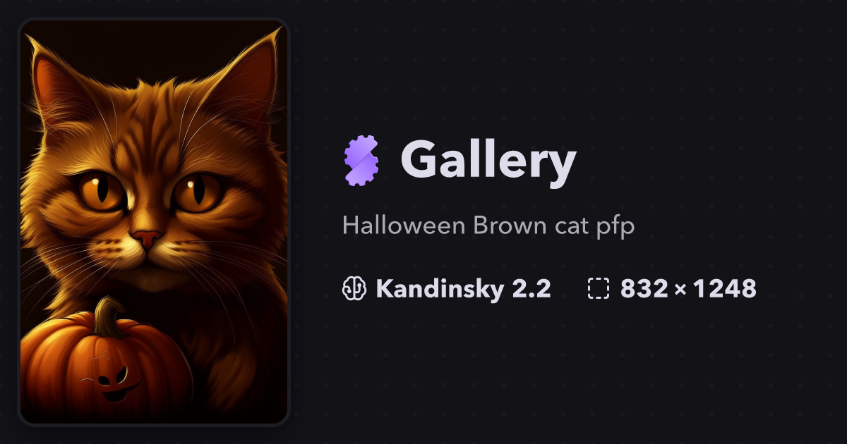 "Halloween Brown cat pfp" | Gallery | Stablecog