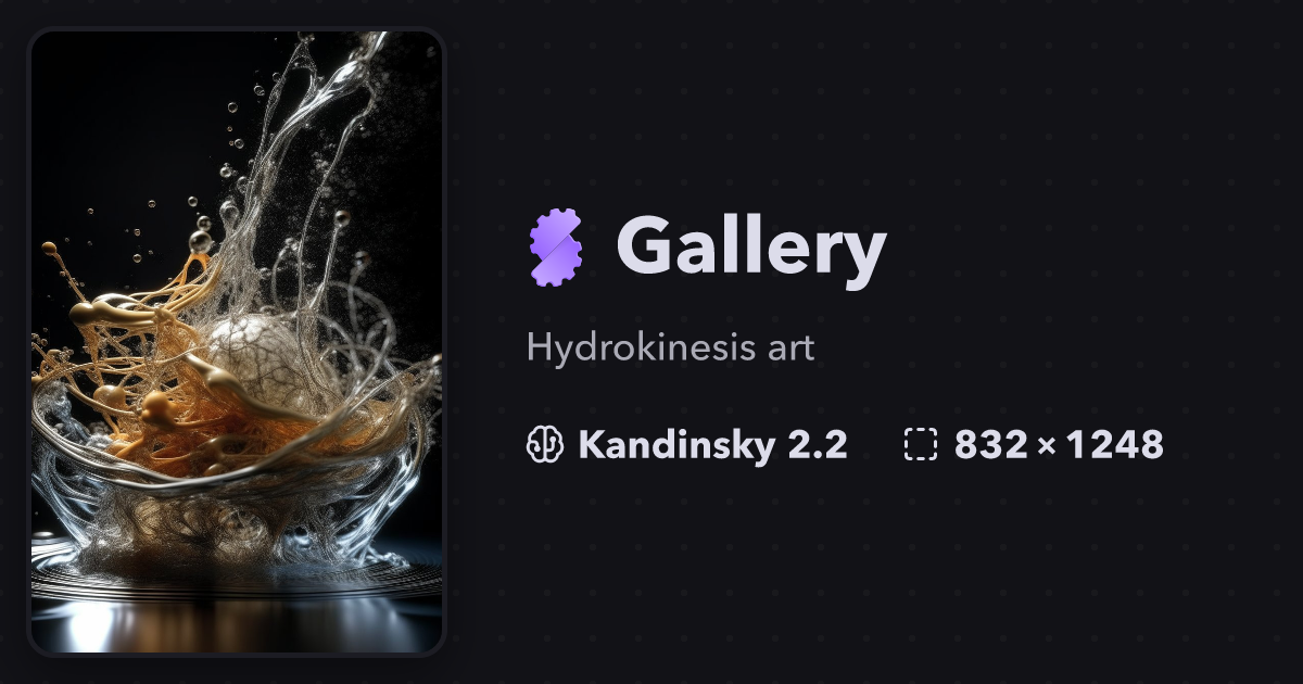 "Hydrokinesis art" | Gallery | Stablecog