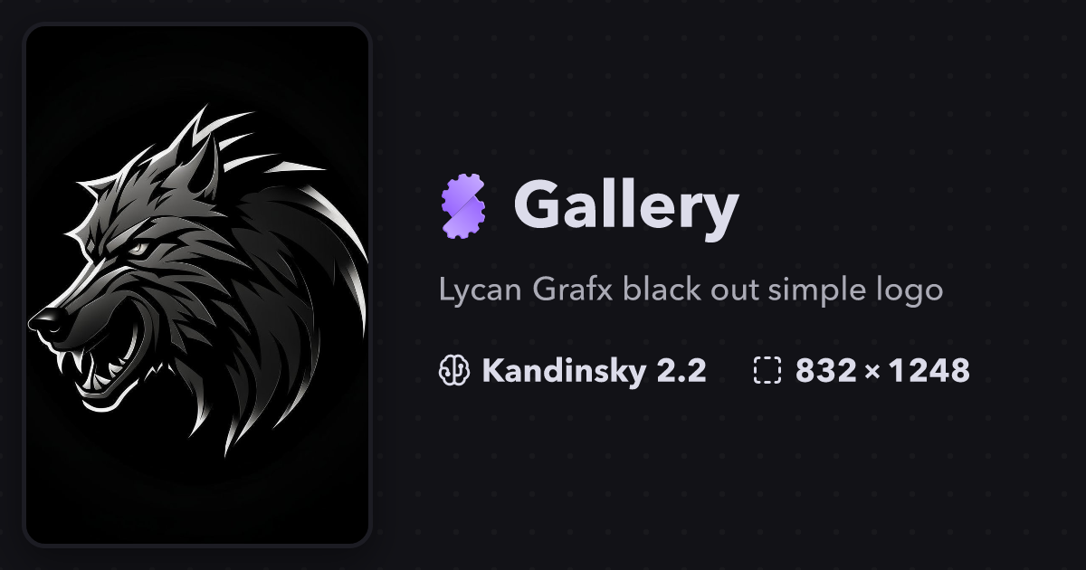 "Lycan Grafx black out simple logo" | Gallery | Stablecog