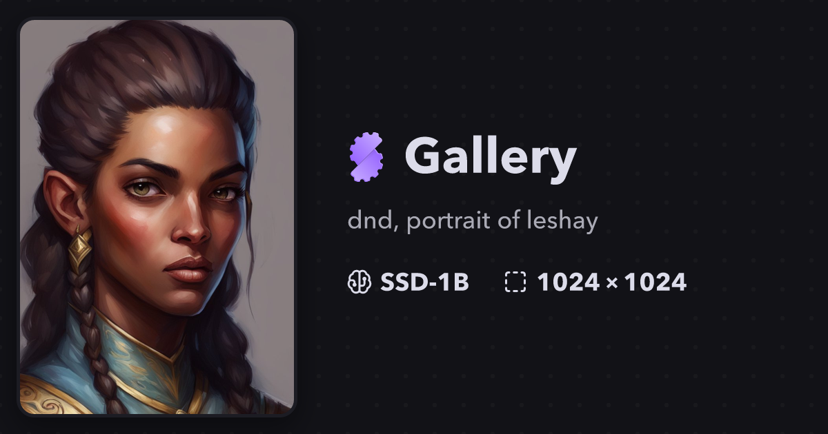 "dnd, portrait of leshay" | Gallery | Stablecog