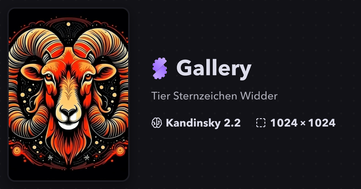"Tier Sternzeichen Widder" | Gallery | Stablecog
