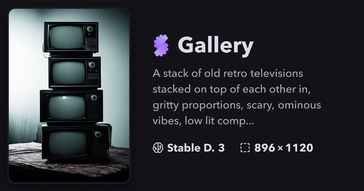 "A stack of old retro televisions stac..." | Gallery | Stablecog