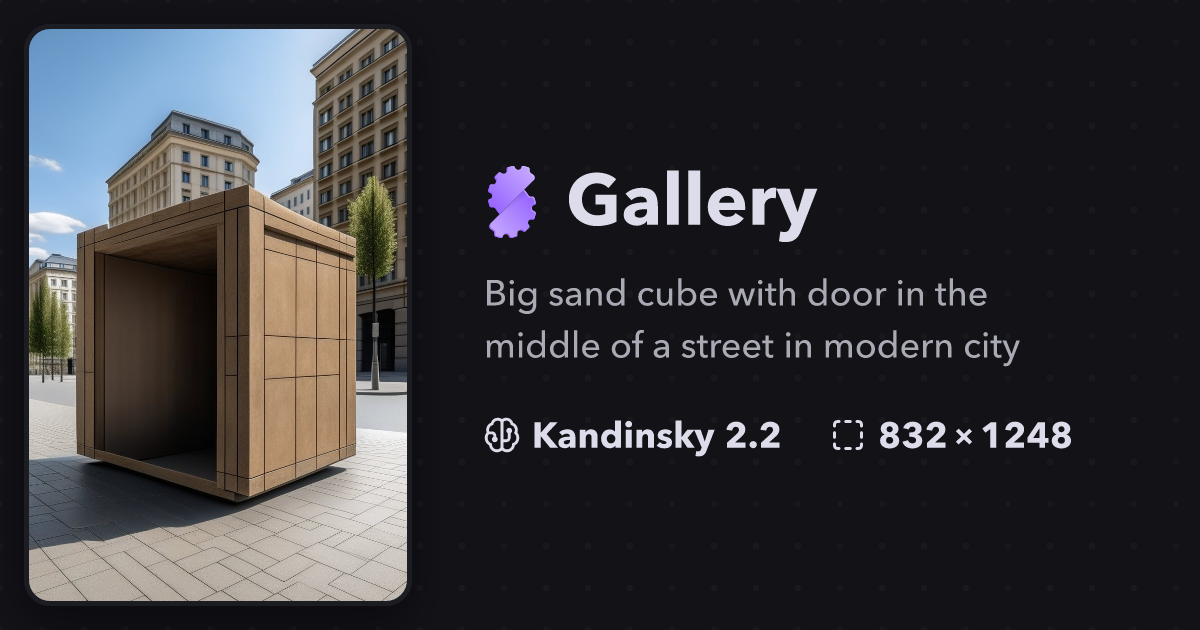 "Big sand cube with door in the middle..." | Gallery | Stablecog