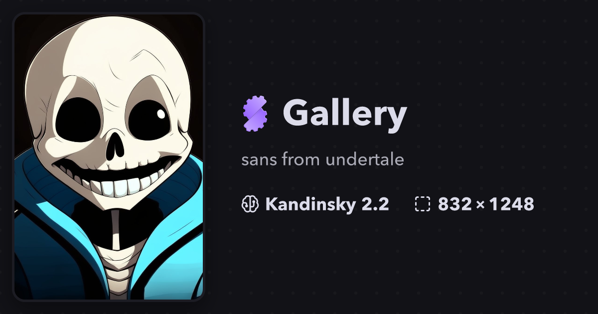 "sans from undertale" | Gallery | Stablecog