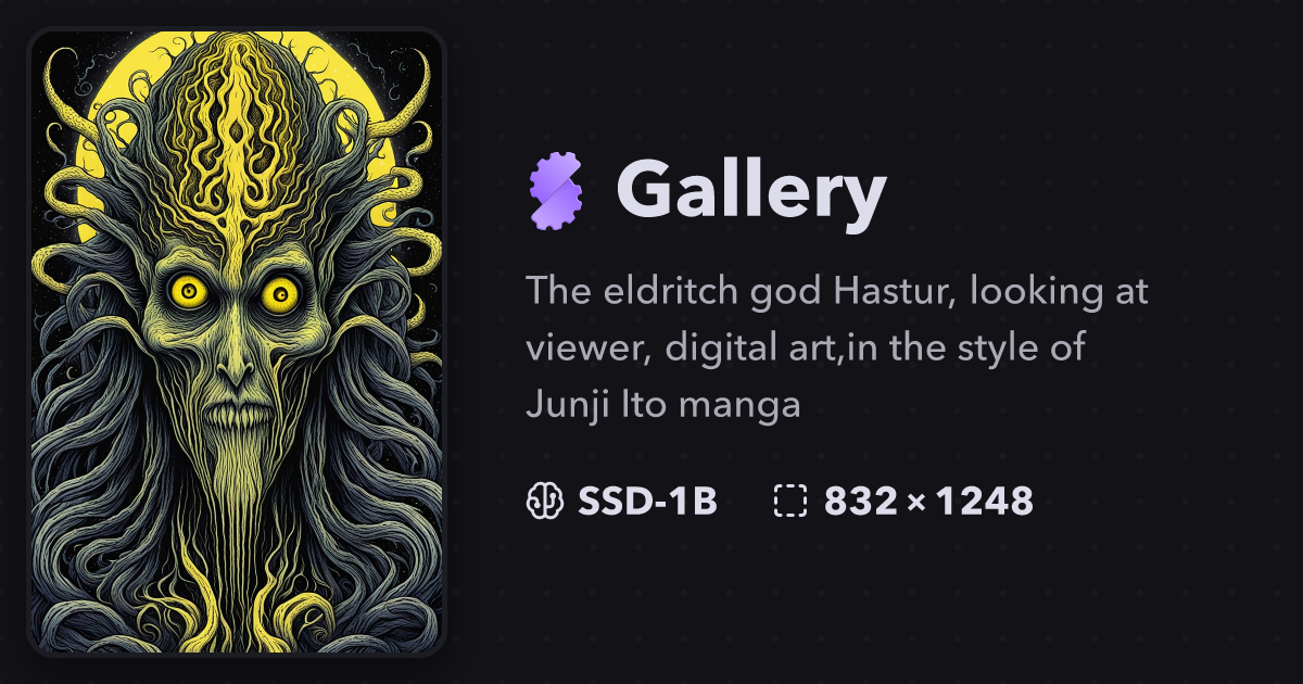 "The eldritch god Hastur, looking at v..." | Gallery | Stablecog