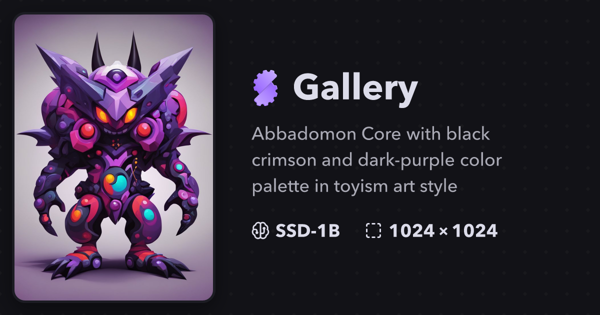 "Abbadomon Core with black crimson and..." | Gallery | Stablecog