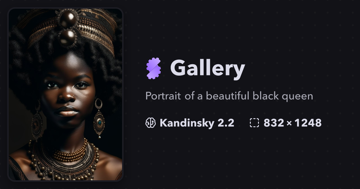 Portrait of a beautiful black queen | Gallery
