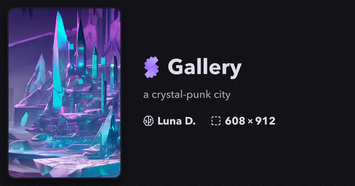 "a crystal-punk city" | Gallery | Stablecog