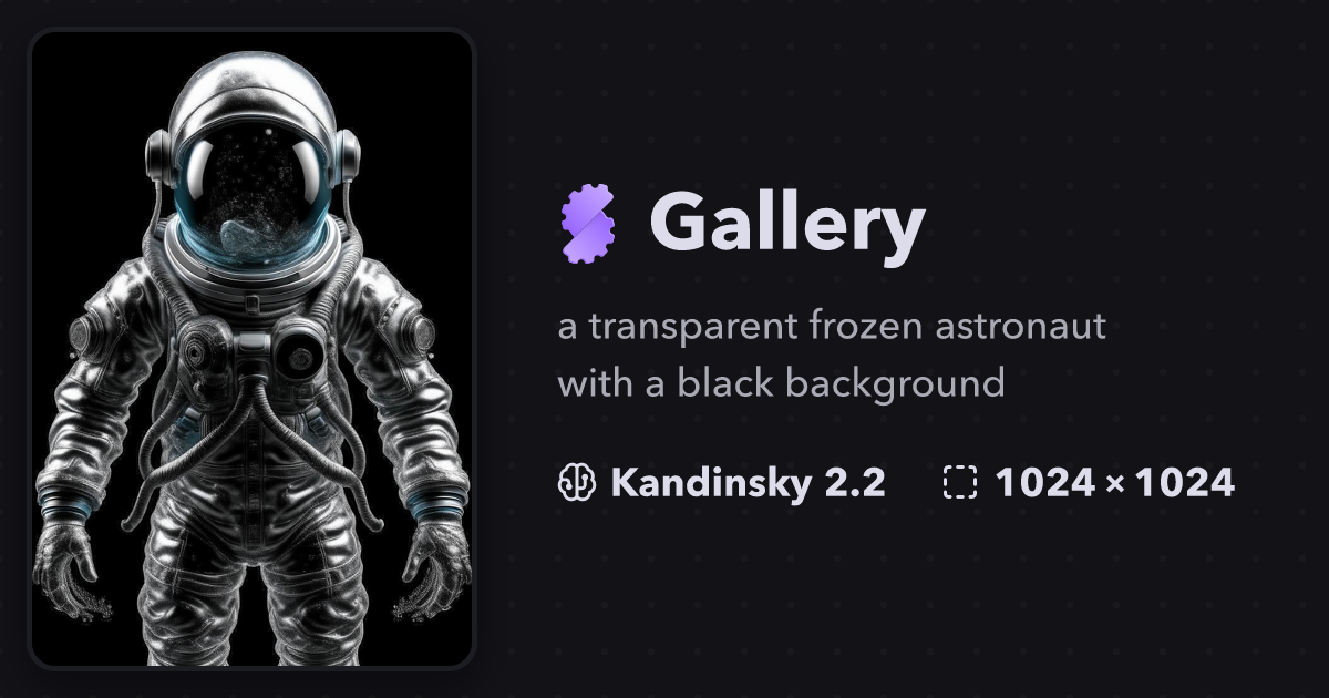 "a transparent frozen astronaut with a..." | Gallery | Stablecog