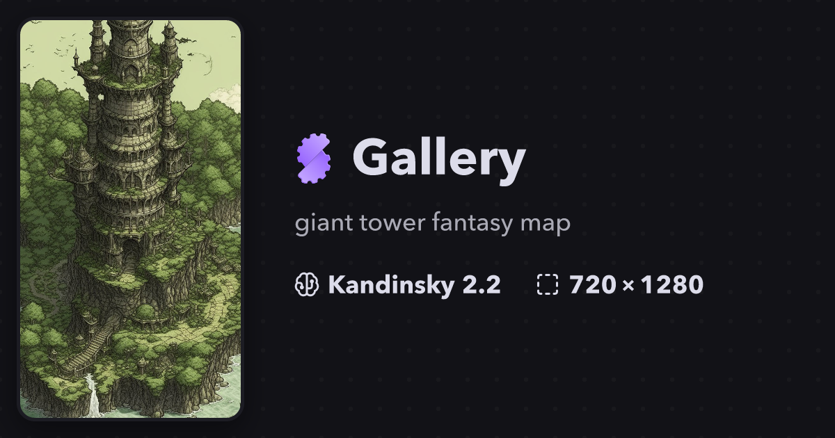 "giant tower fantasy map" | Gallery | Stablecog