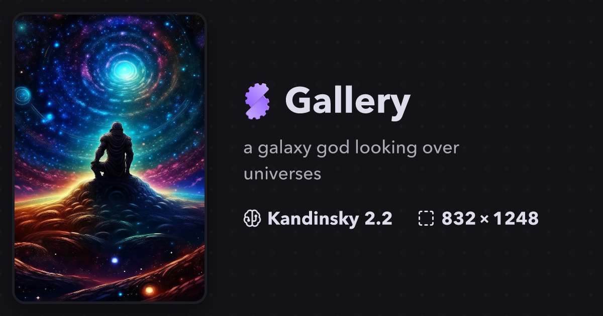 A galaxy god looking over universes | Gallery