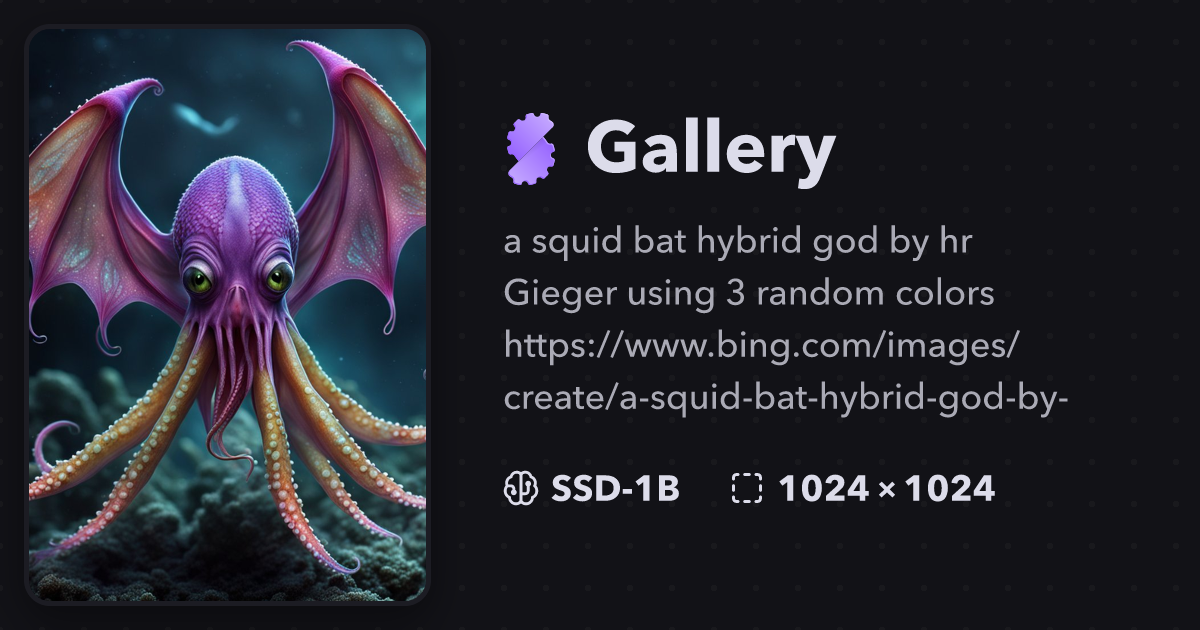 A squid bat hybrid god by hr Gieger using 3 random... | Gallery