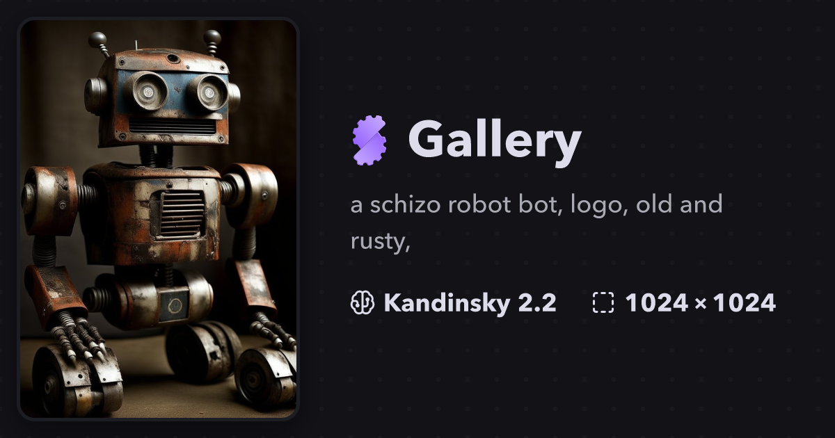 "a schizo robot bot, logo, old and rusty," | Gallery | Stablecog