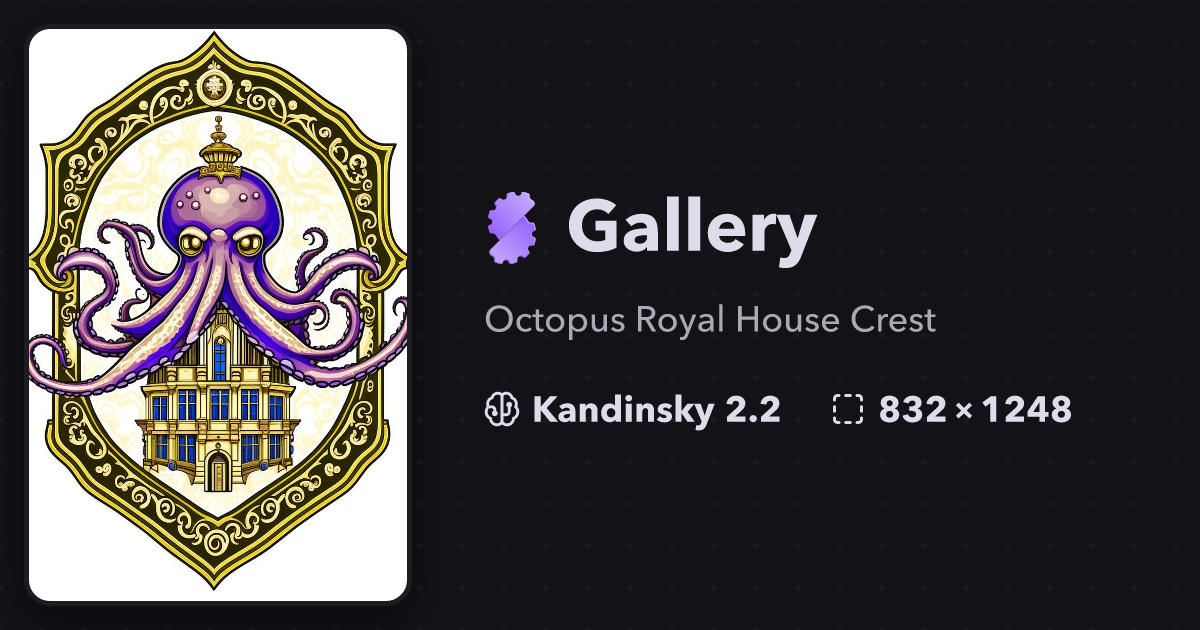 "Octopus Royal House Crest" | Gallery | Stablecog